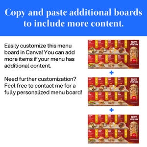Restaurant Menu Board Template: Editable TV Screen Display (canva, USB ...