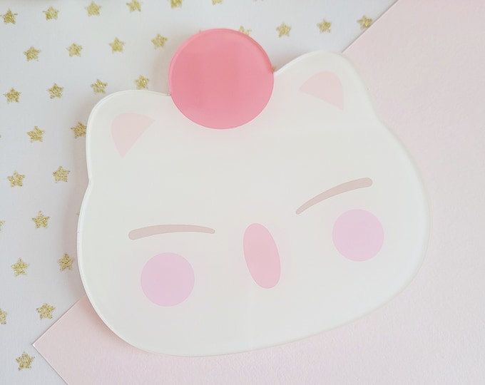 Cute Fantasy Pom Acrylic Coaster, Desk Accessories, Kawaii, Pastel ...