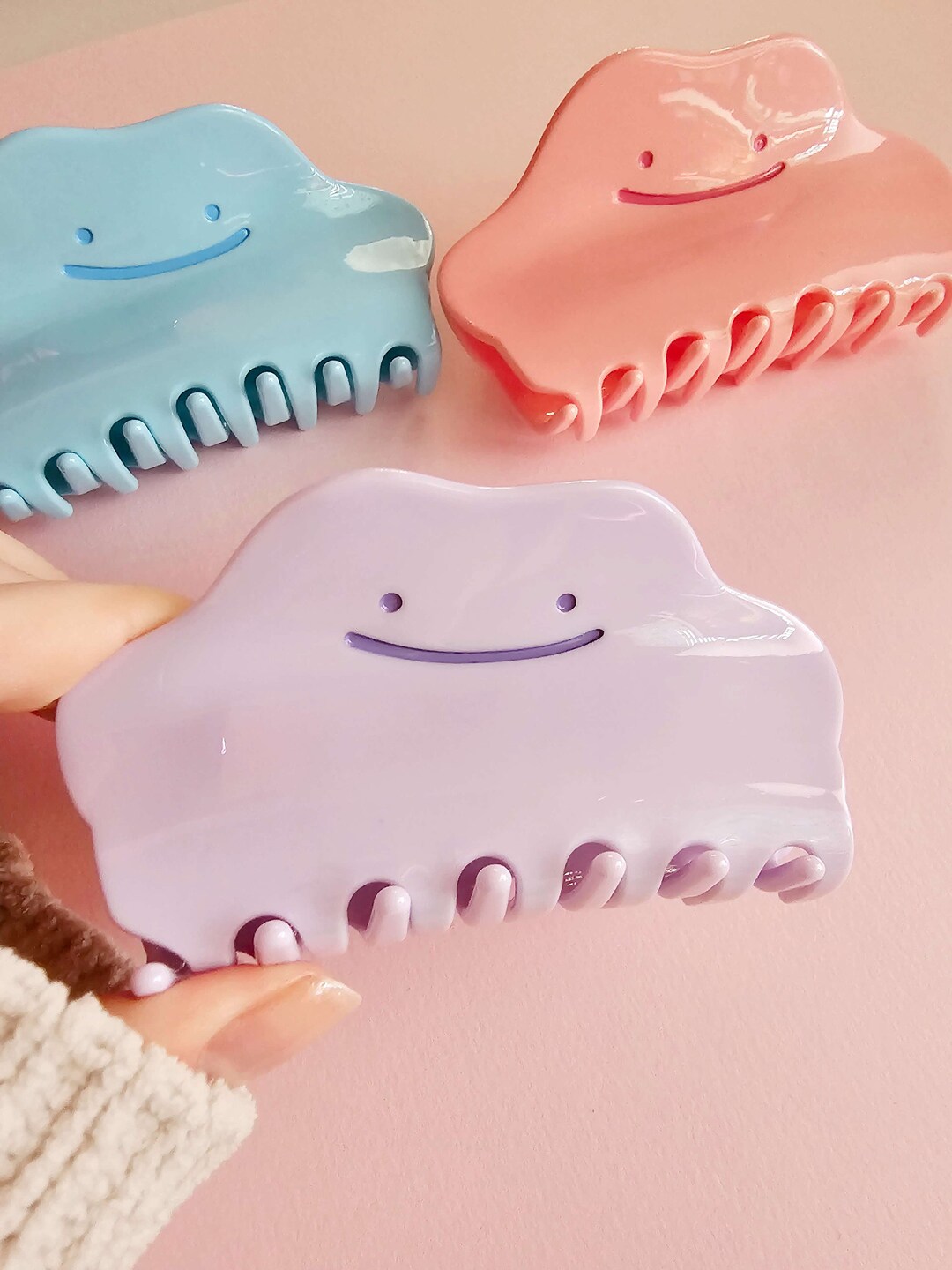 Blob Friend Hairclip Hair Accessory, Gamer Gift, Kawaii, Pastel, Video ...