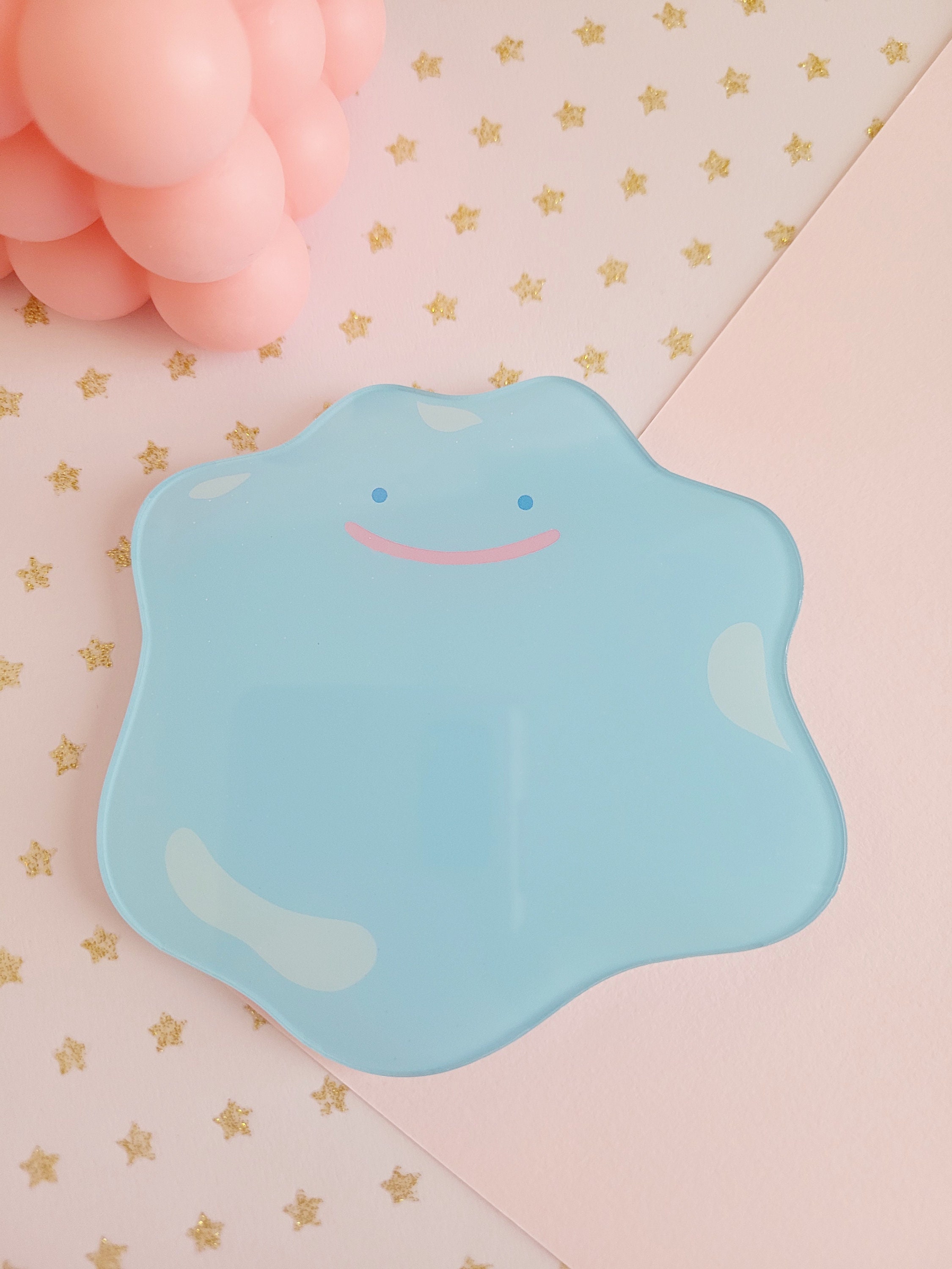 Glitter Ditto Coaster Acrylic Video Game Coaster Gift for - Etsy