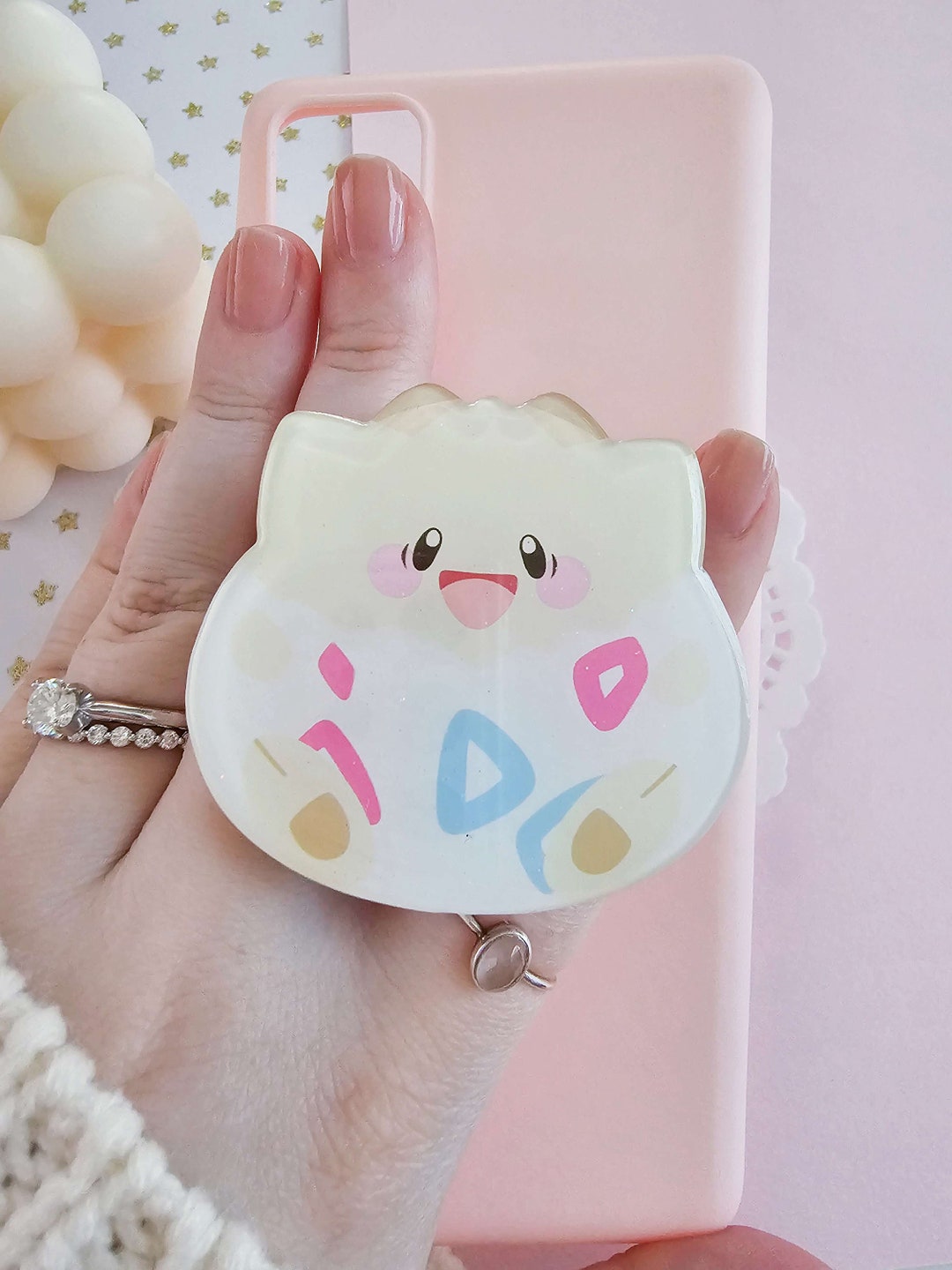 Egg Companion Acrylic Topper for Phone, Phone Accessories, Kawaii ...