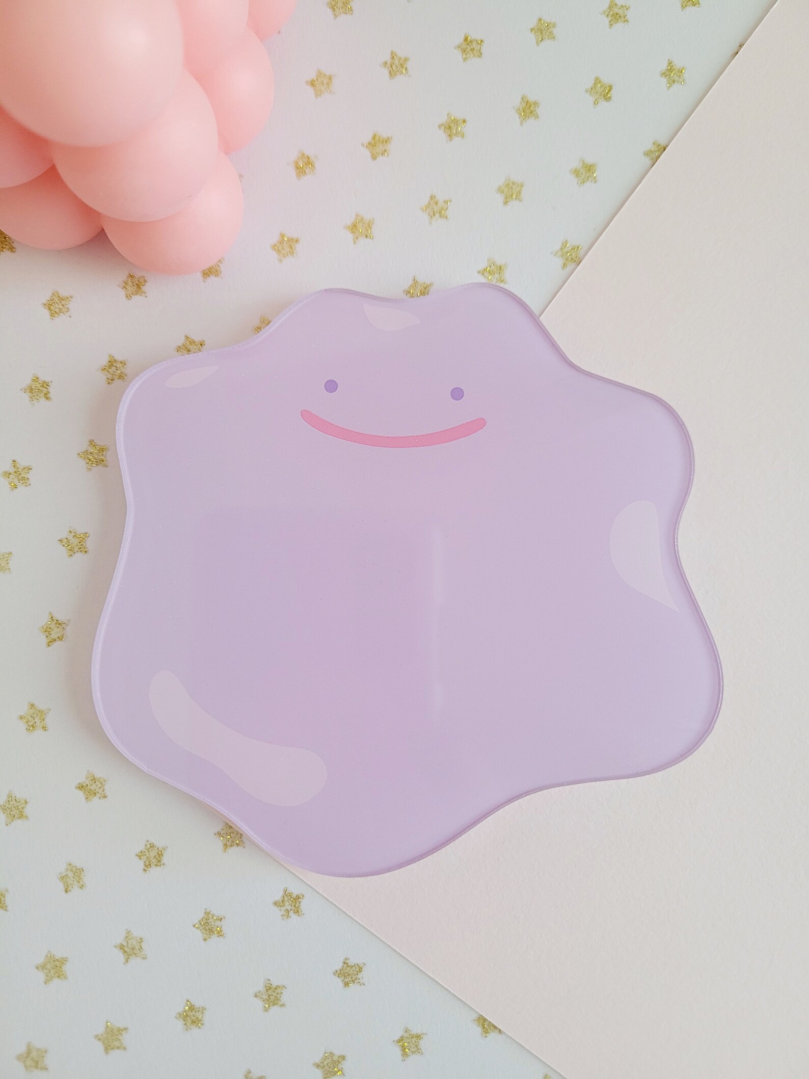 Glitter Ditto Coaster Acrylic Video Game Coaster Gift for - Etsy