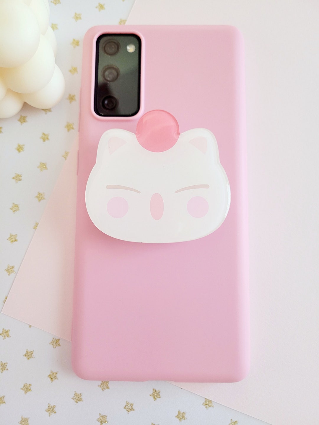 Cute Fantasy Pom Acrylic Topper, Phone Accessories, Kawaii, Pastel ...