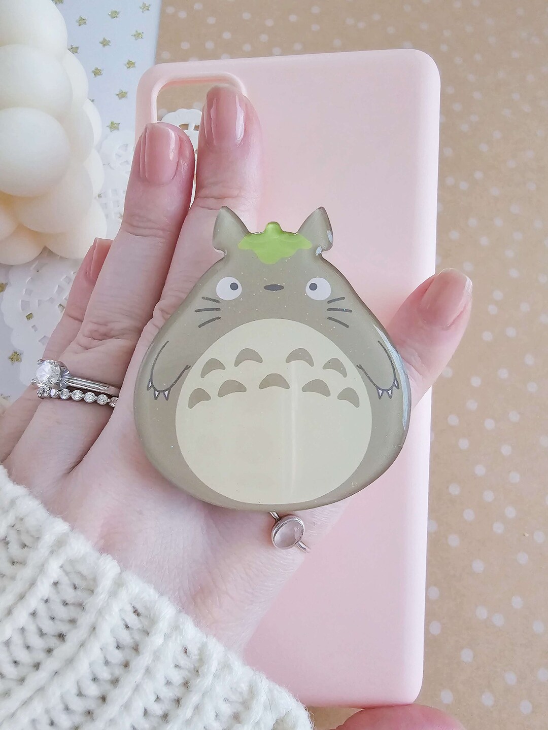 Tanuki Leaf Acrylic Topper- Phone Accessory, Anime Gift, Gamer ...