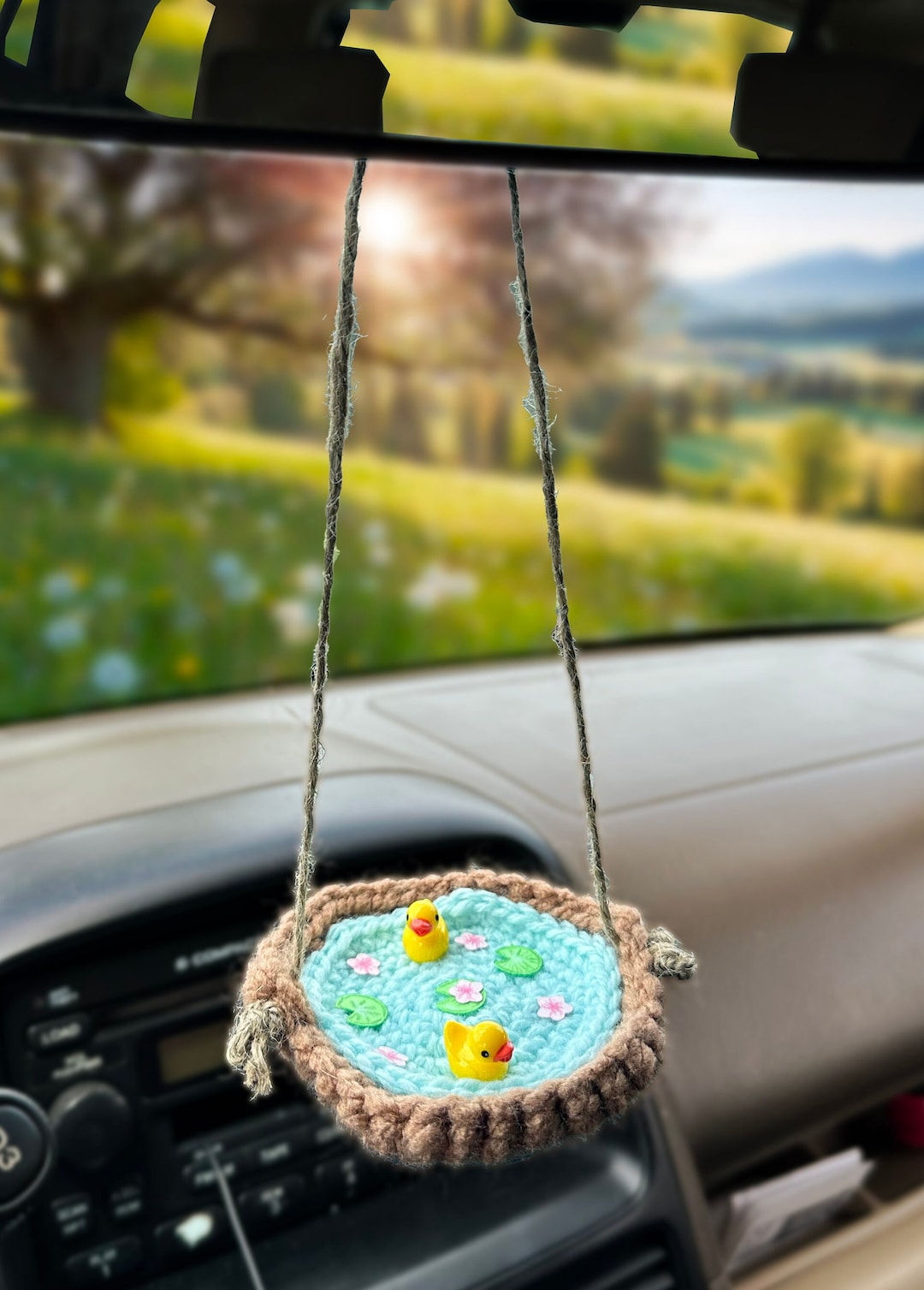 Swimming Duck Car Accessory | Crochet Accesory | Car Accessory - Etsy