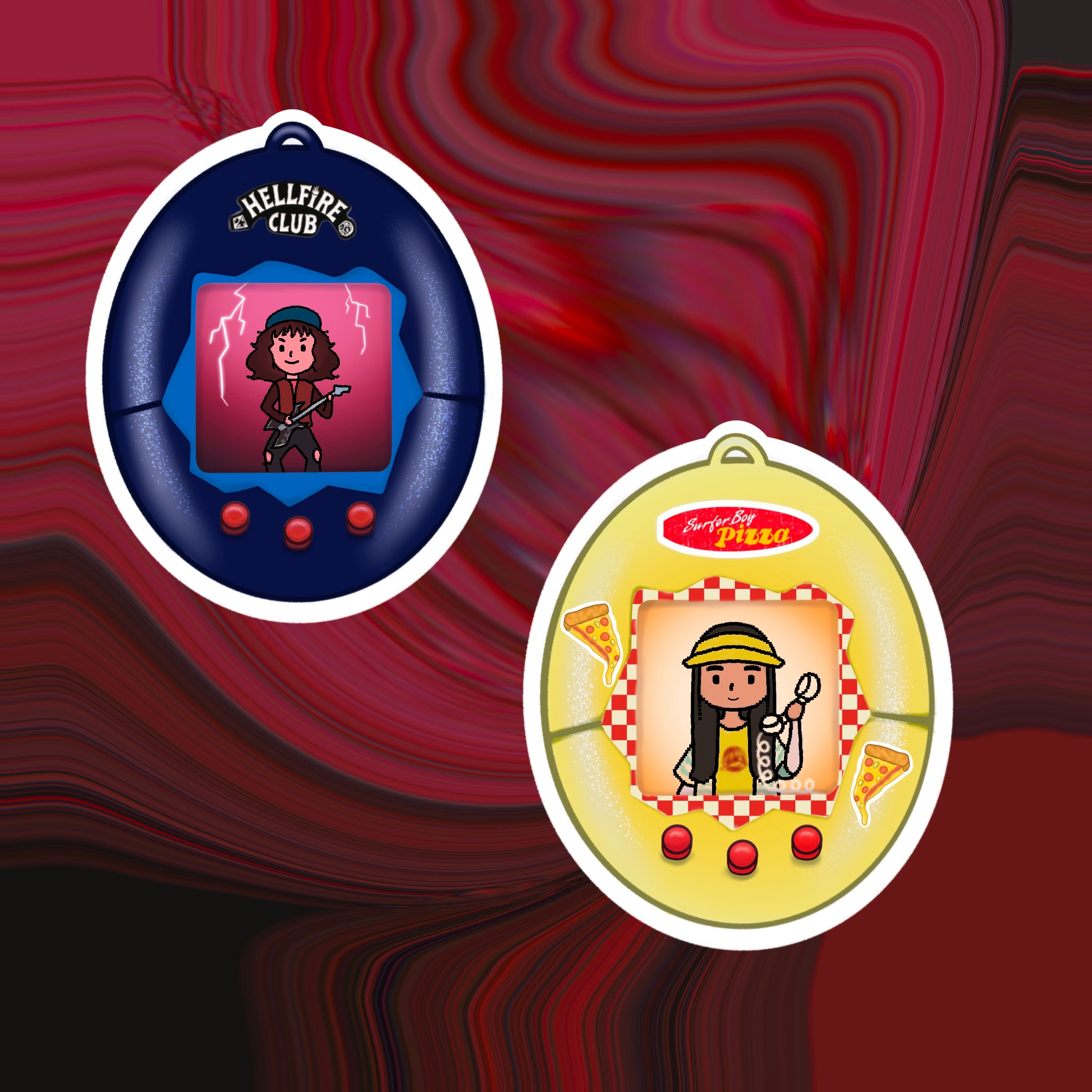 Tamagotchi Sticker | Eddie Sticker | Argyle Sticker | Glossy Laminated ...