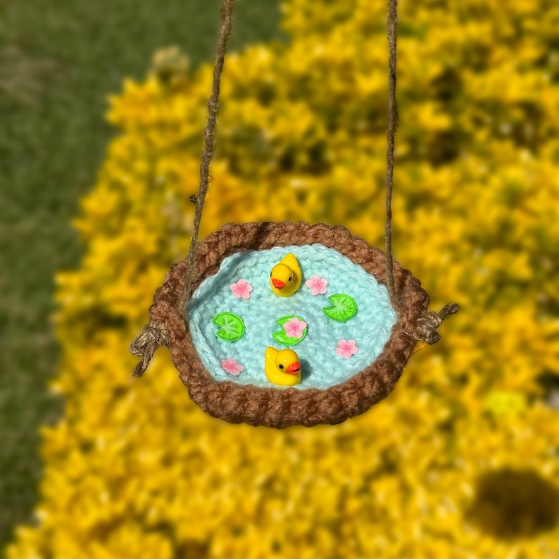 Swimming Duck Car Accessory | Crochet Accesory | Car Accessory - Etsy