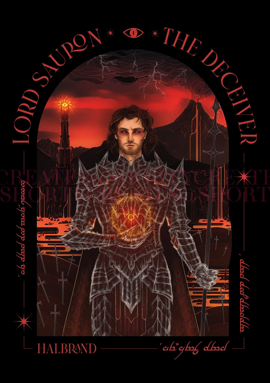 Lord Sauron the Deceiver - A4 Print FANART - Etsy