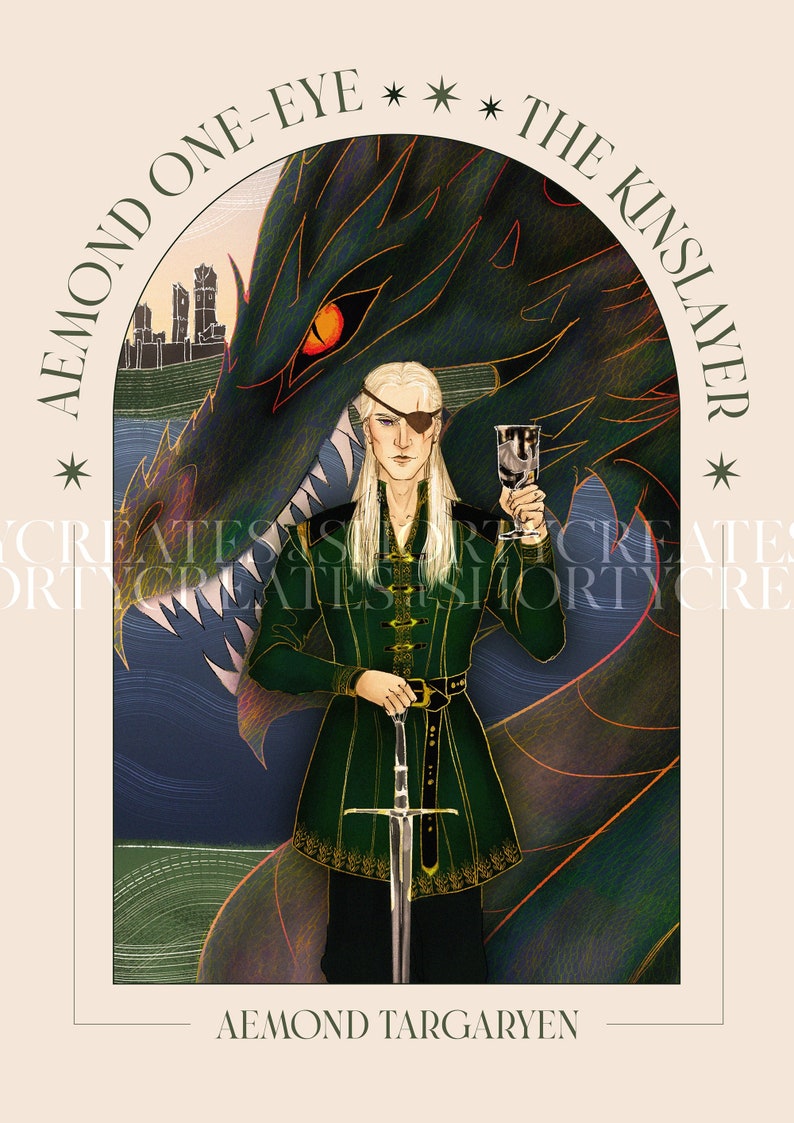 FANART Prince Aemond Targaryen, the Kinslayer – A4 Print - Etsy