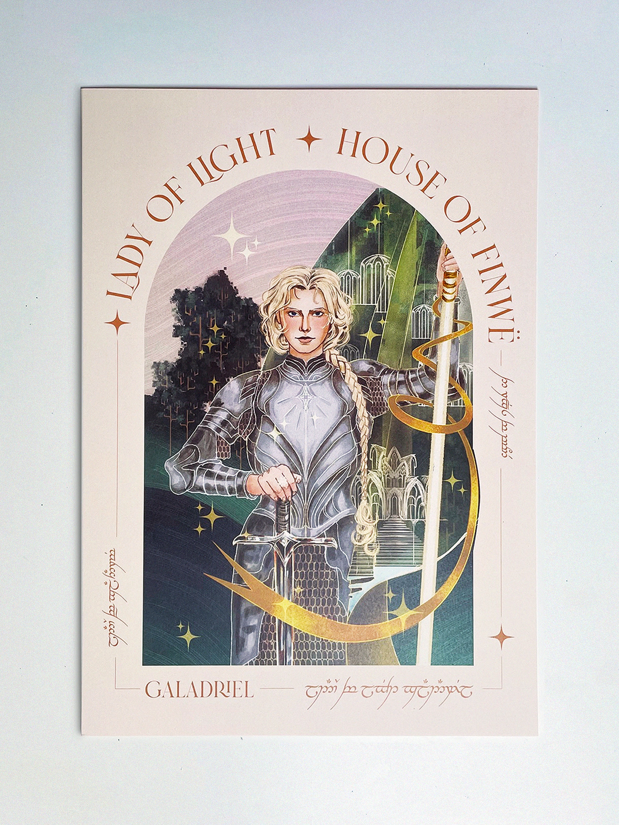 Galadriel Lady of Light A4 Print FANART - Etsy