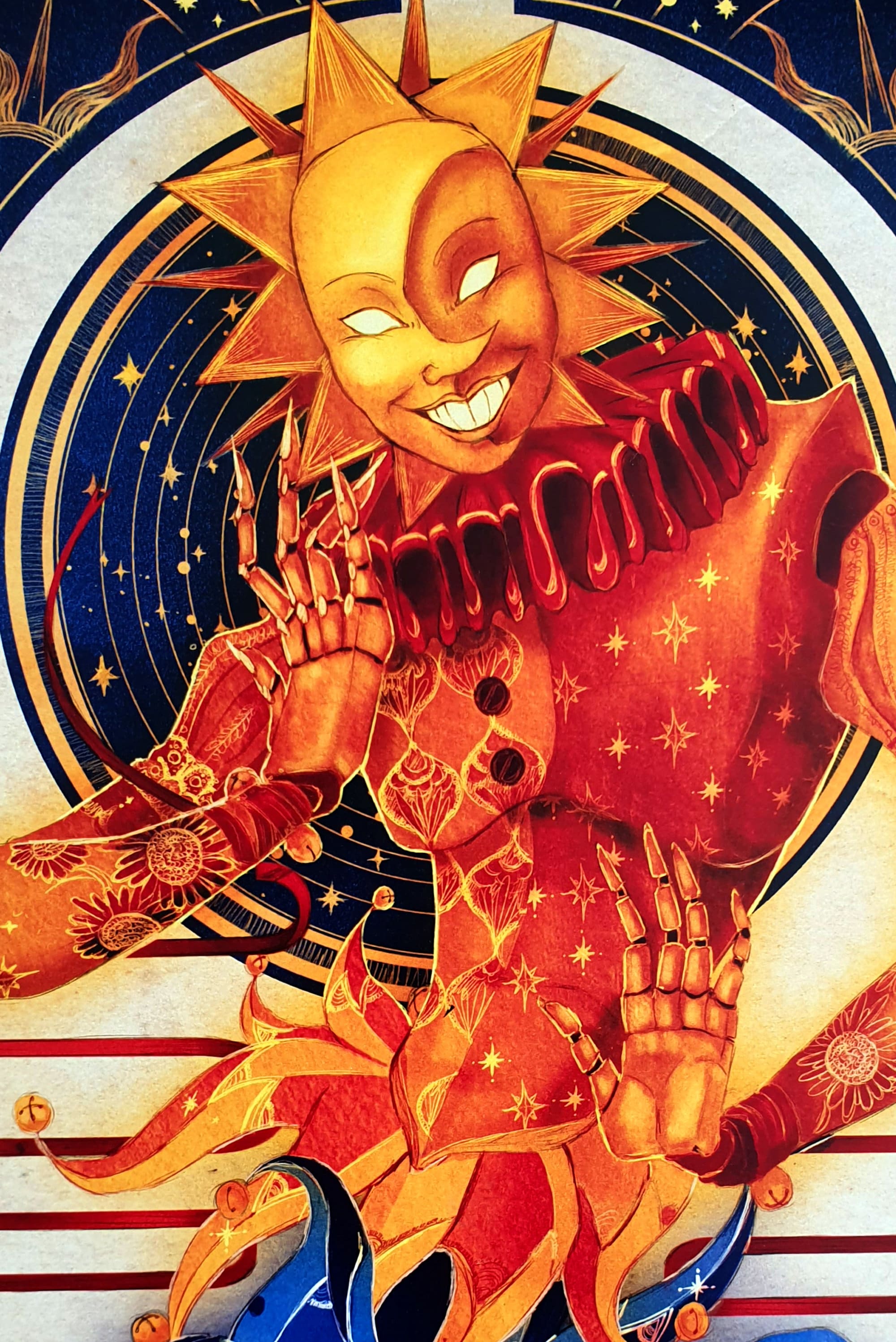 The Celestial Jesters Sun and Moon Print - Etsy