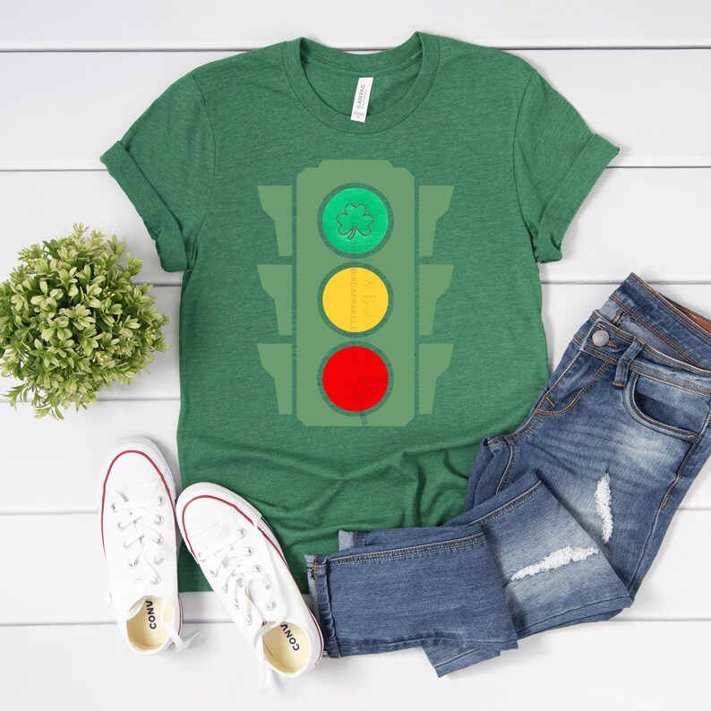 Upside Down Traffic Light With Shamrock T-shirt | Tipperary Hill Tee ...