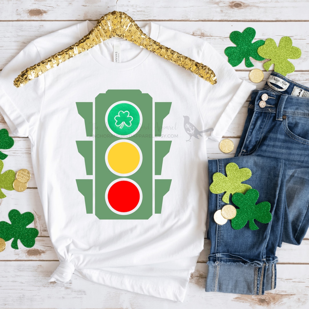 Upside Down Traffic Light With Shamrock T-shirt | Tipperary Hill Tee ...