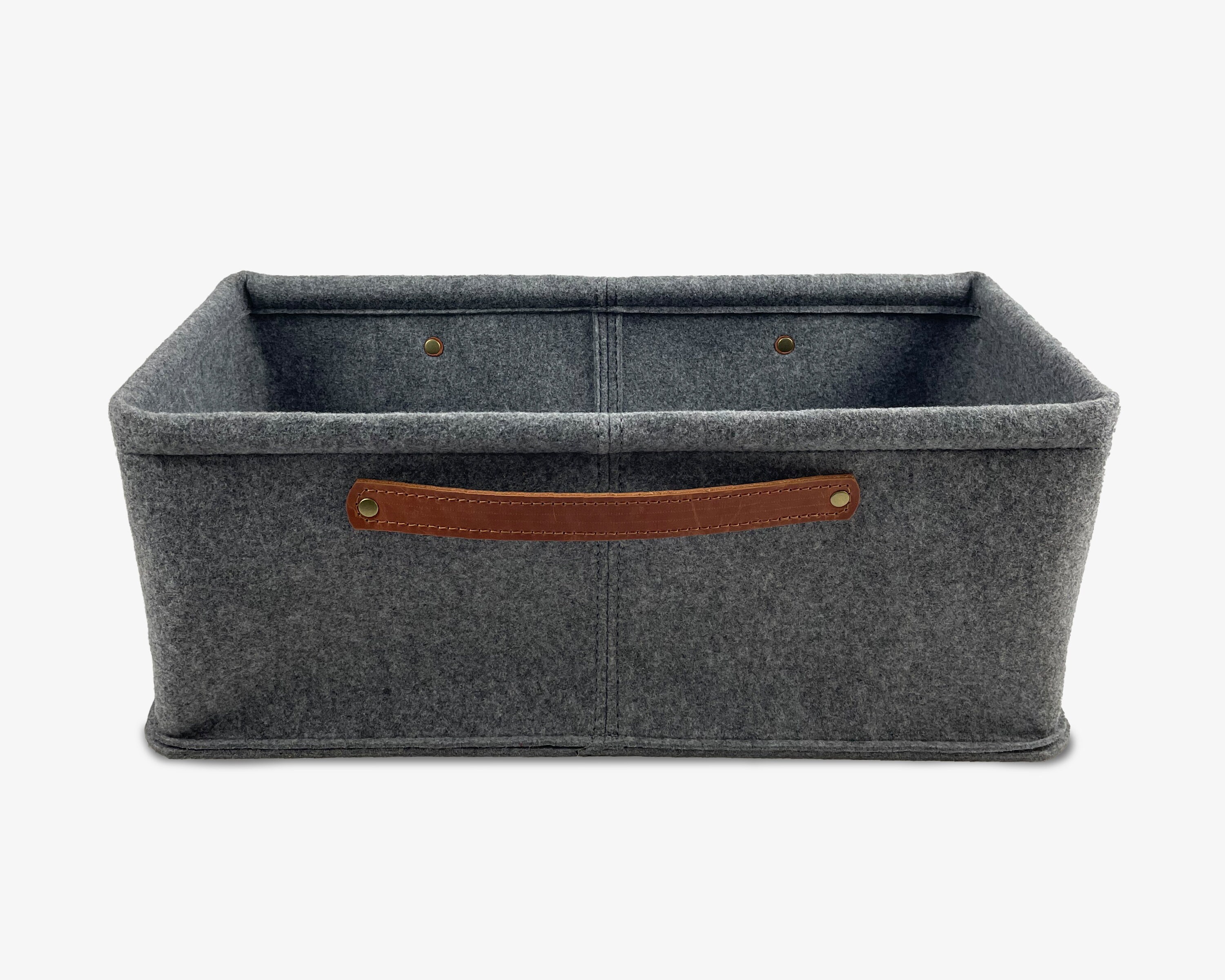 Storage Basket With Handle, Custom Size Basket and Bins, Felt Basket ...