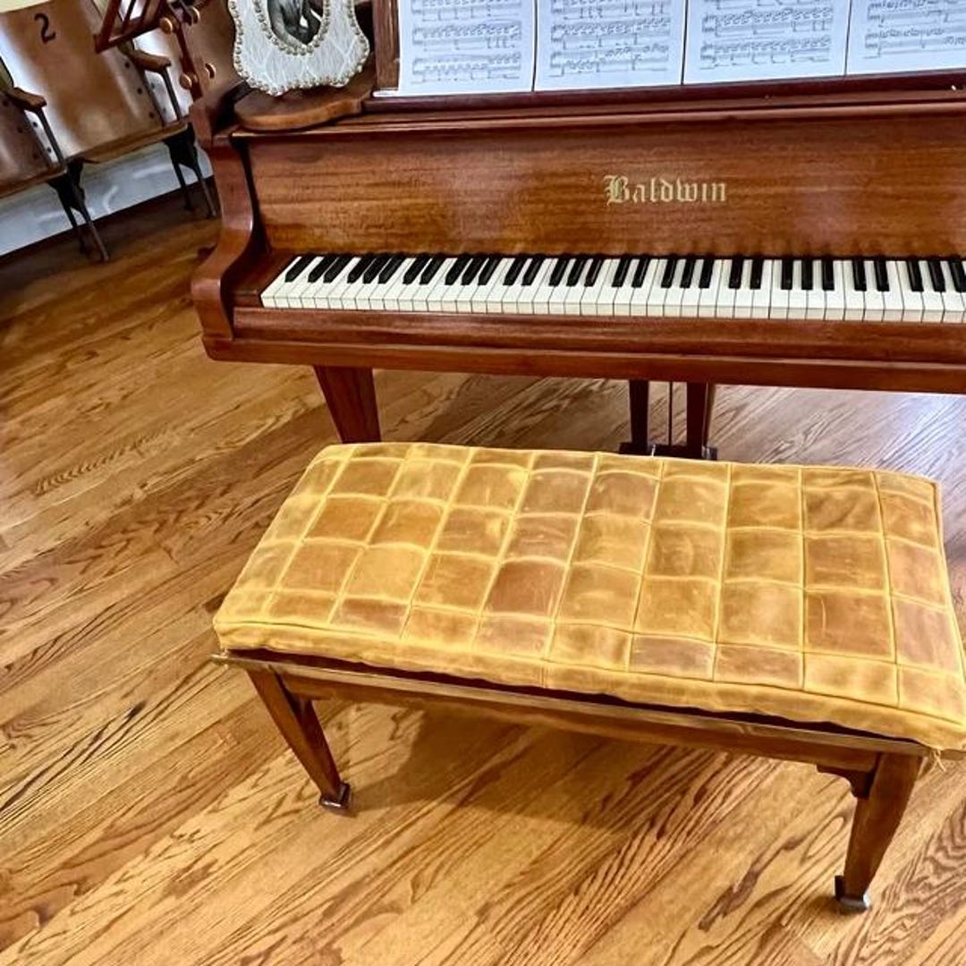 Piano Bench Cushion, Custom Size Bench Cushion, Leather Bench Cushion ...