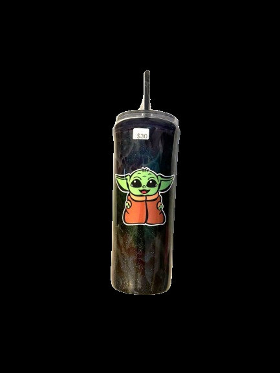 Galaxy Grogu 22 Oz. Glitter Skinny Tumbler - Etsy