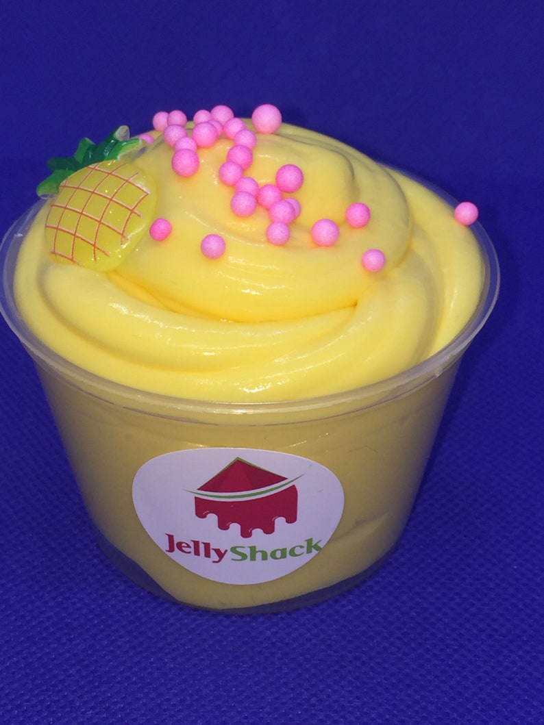 Jellyshack Fluffy Pineapple Butter Slime Pot 120ml - Etsy UK