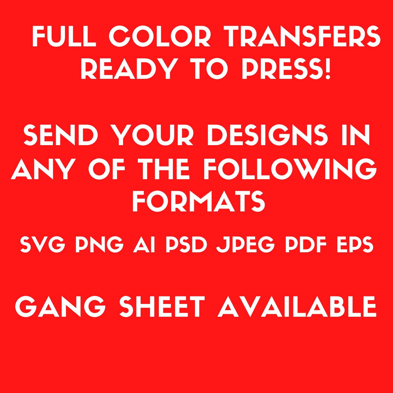 Custom Sublimation Transfers Ready to Print - Etsy