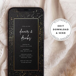 Modern Customizable Event Invitation Template, Digital Mobile Text ...