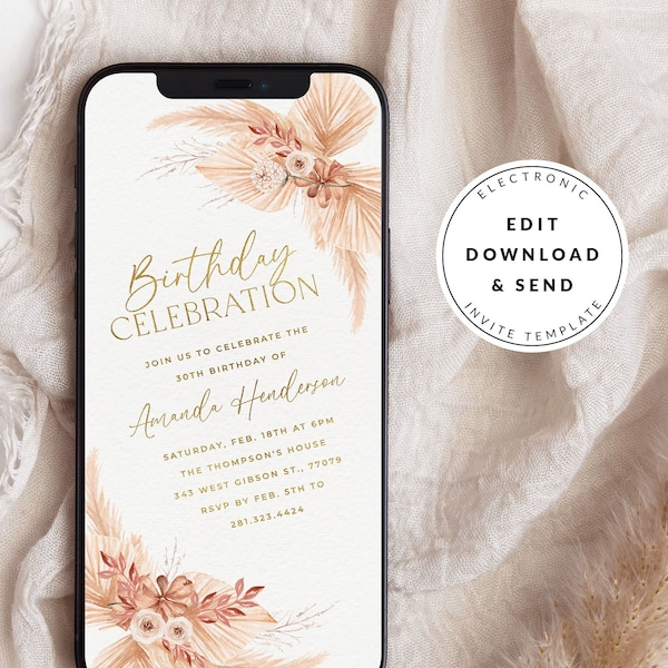 Boho Invitation - Etsy