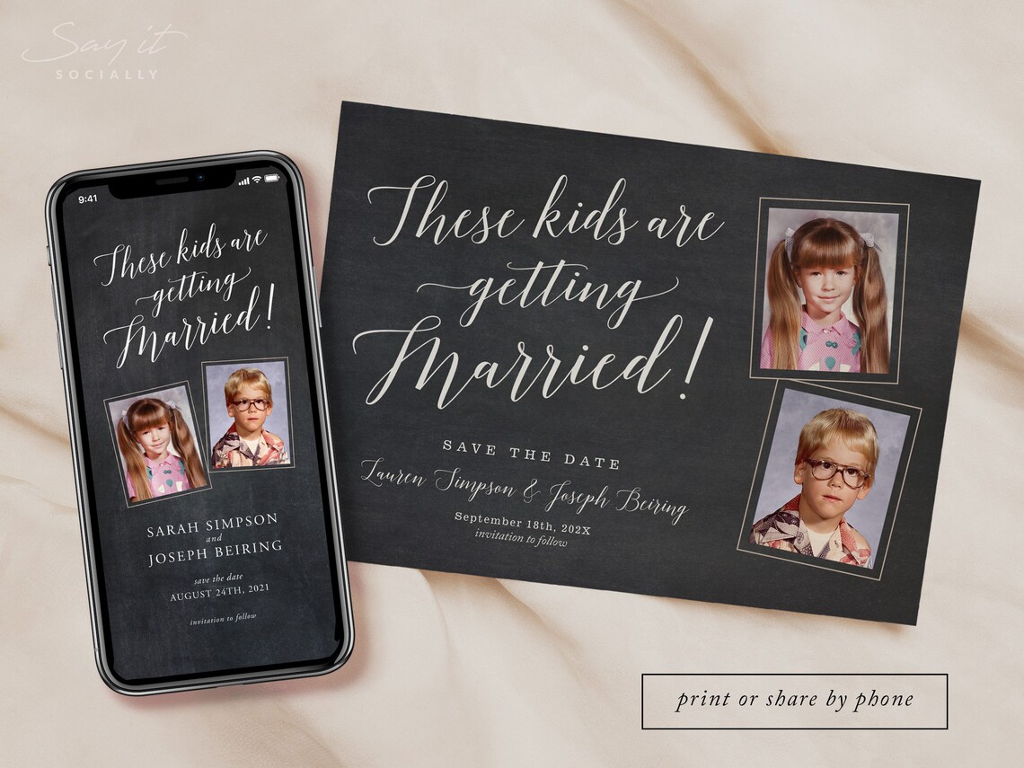 Funny Save the Date Template Printable Card Invite Digital - Etsy