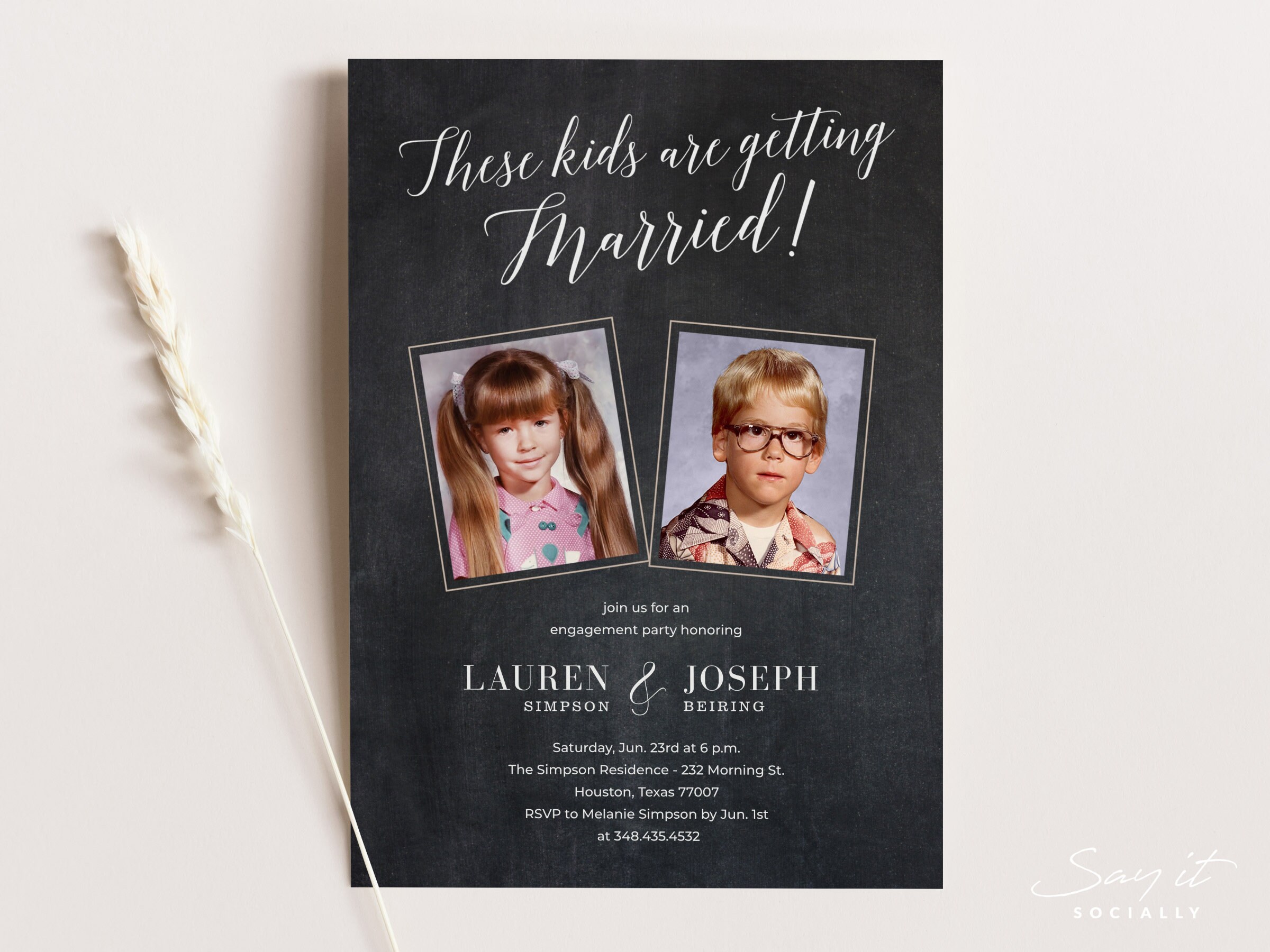 Fun Engagement Party Invitation Template Engagement Party - Etsy