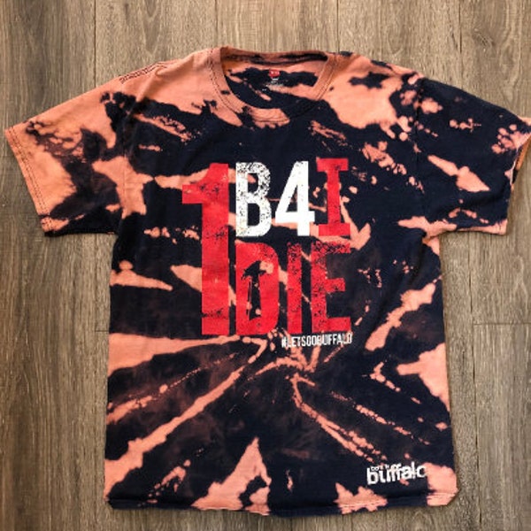 Bleach Dye Bills Tee Shirt - Etsy