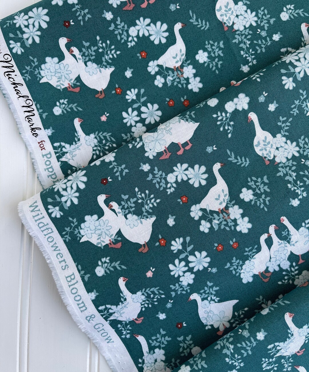 Goose Creek Gardens by Michal Marko for Poppie Cotton Fabrics, Goose ...