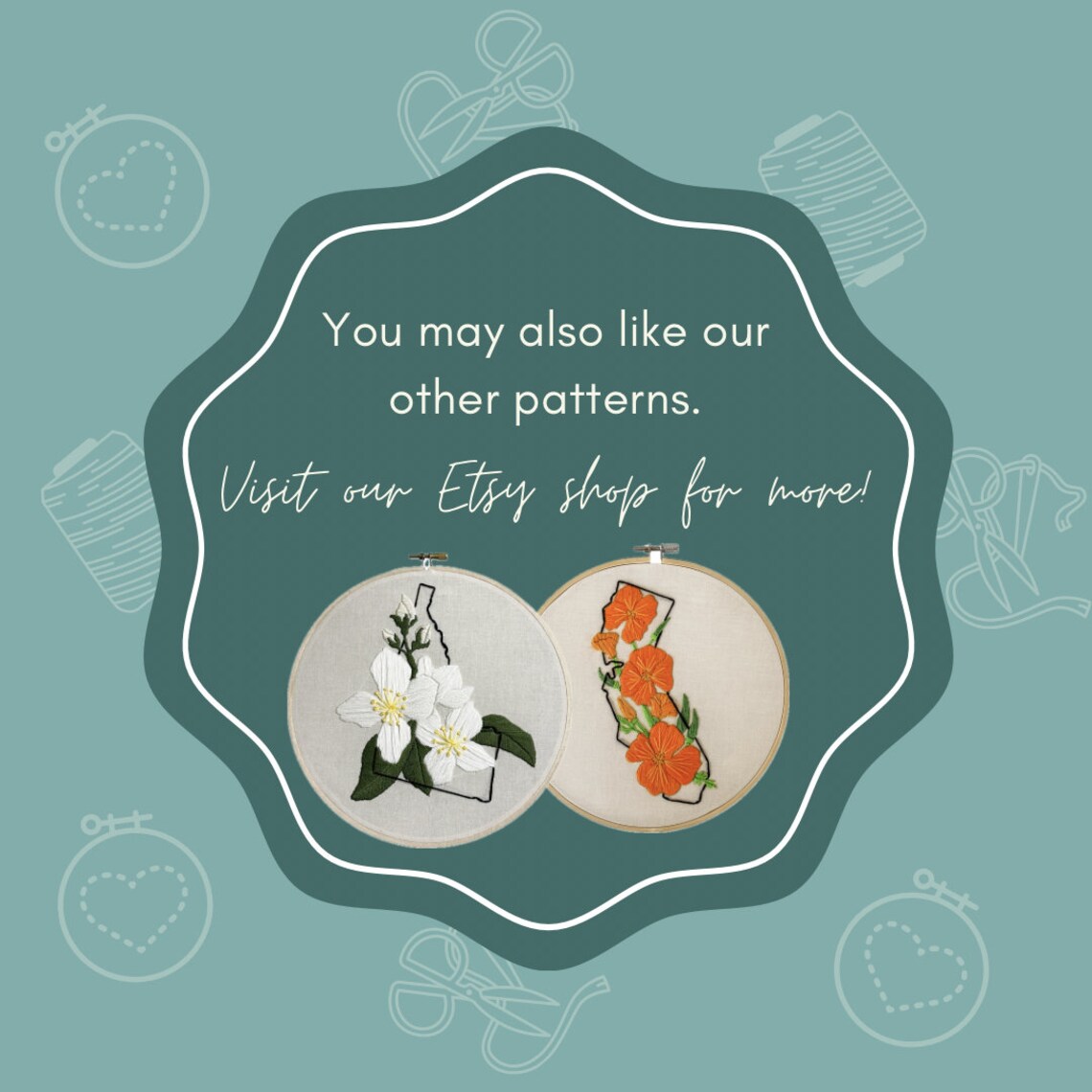 Arizona State Flower Embroidery Pattern | Saguaro Cactus Blossom DIY ...