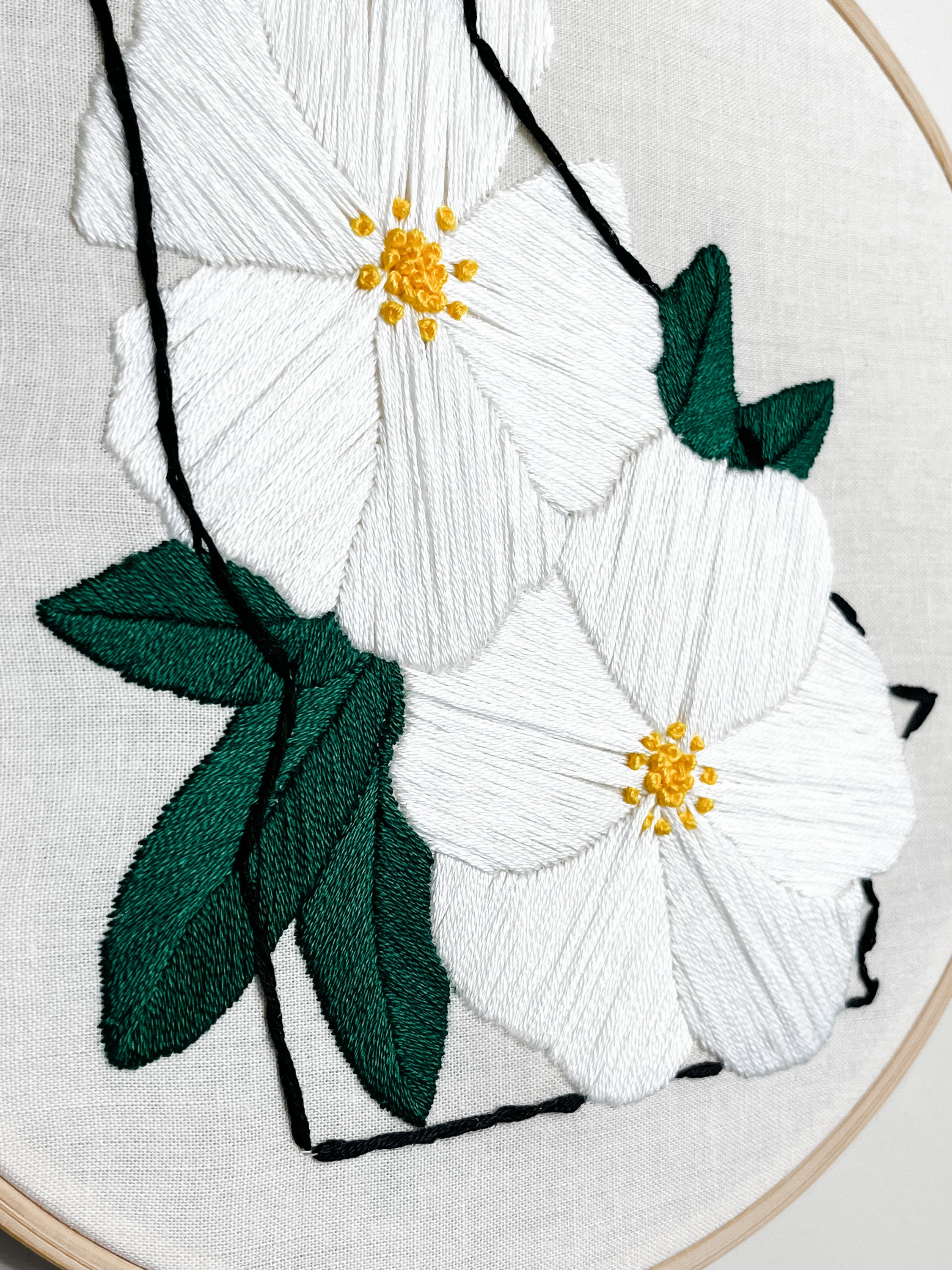 Georgia State Flower Embroidery Pattern Cherokee Rose DIY Instant ...