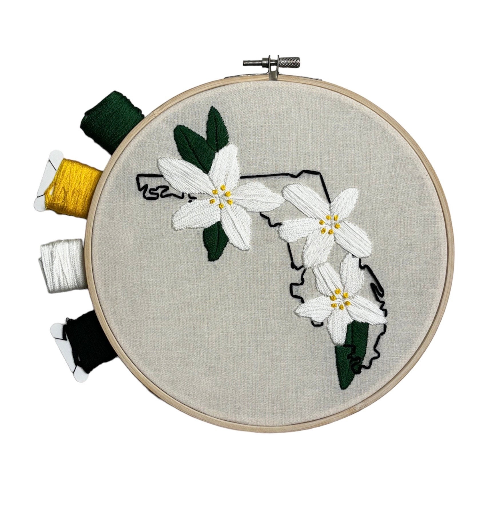 Florida State Flower Embroidery Pattern | Orange Blossom DIY Instant Download | Modern Botanical ...