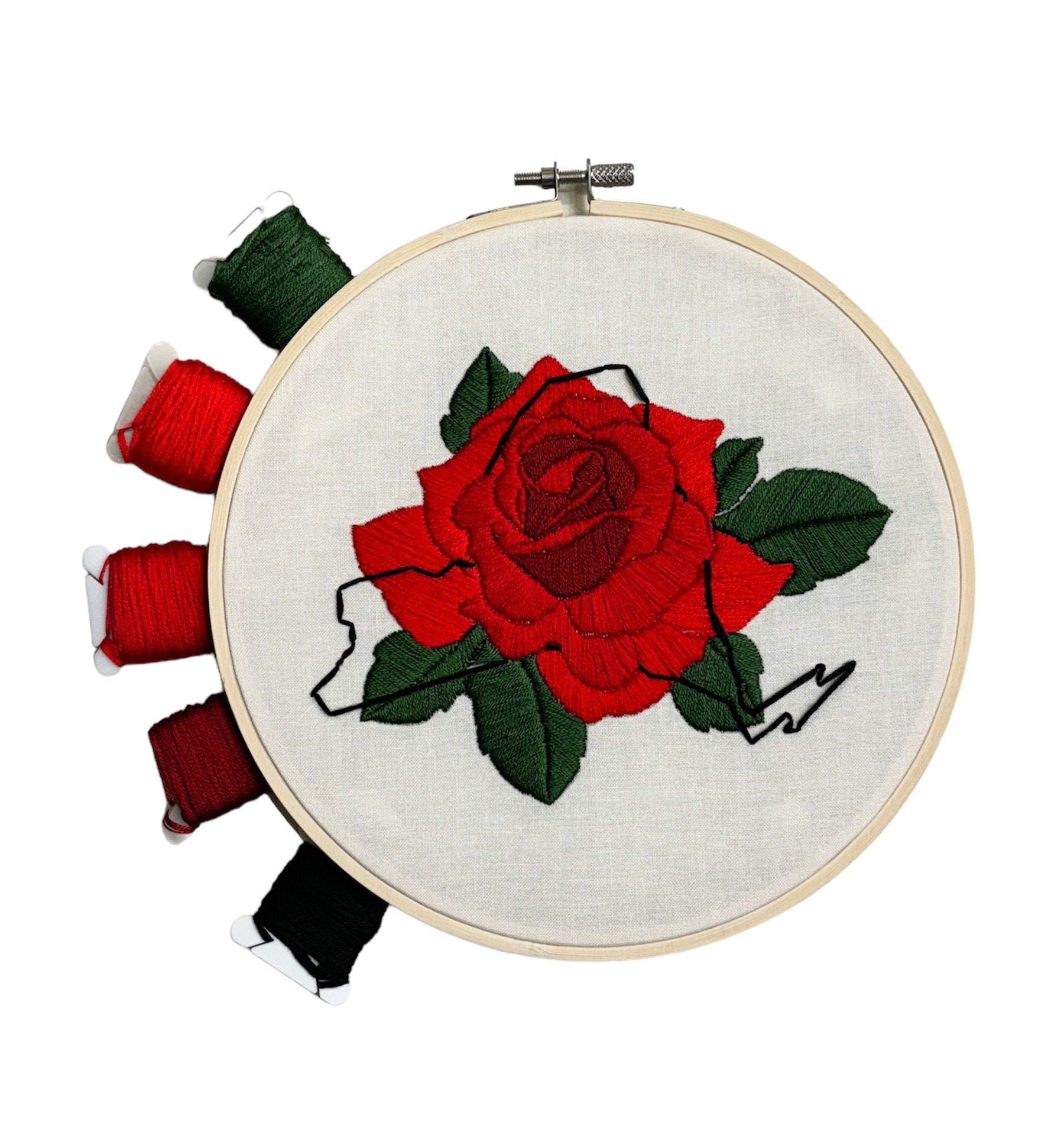 New York State Flower Embroidery Pattern | Rose DIY Instant Download ...
