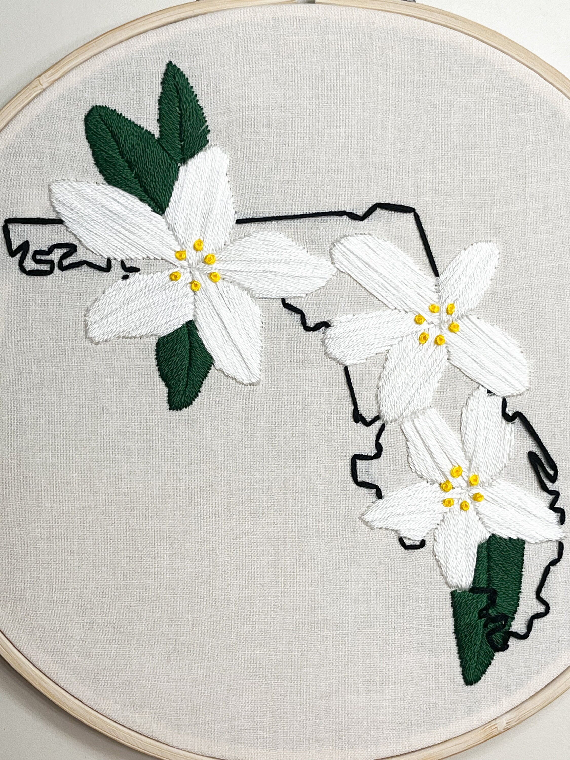 Florida State Flower Embroidery Pattern | Orange Blossom DIY Instant ...