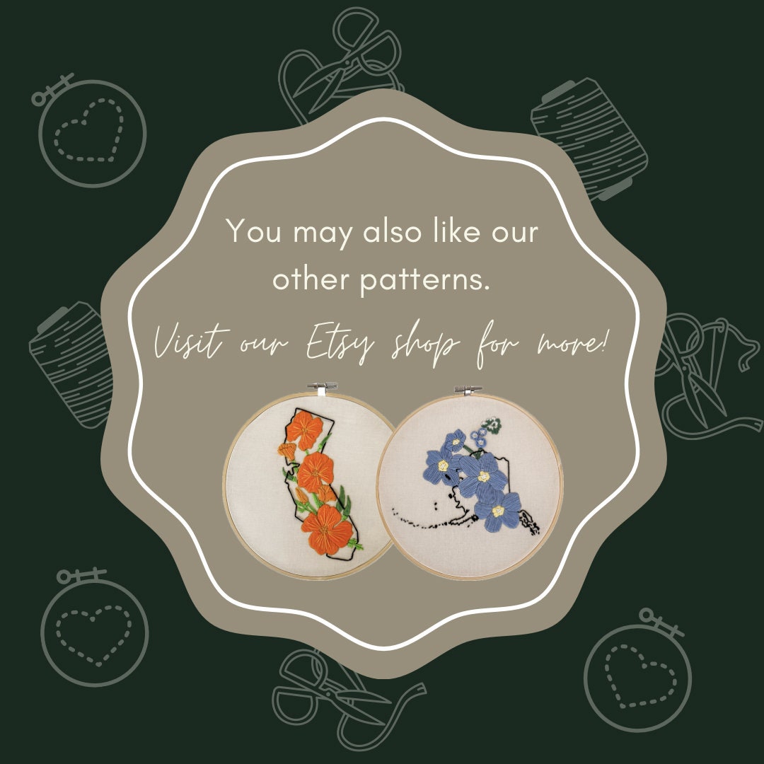 Florida State Flower Embroidery Pattern | Orange Blossom DIY Instant ...