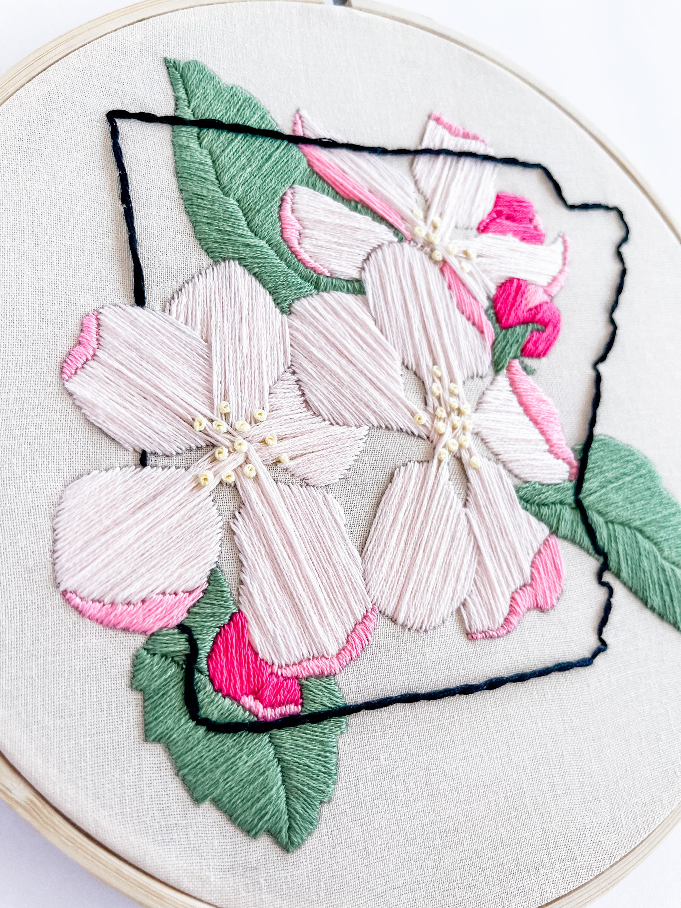 Arkansas State Flower Embroidery Pattern | Apple Blossom DIY Instant ...