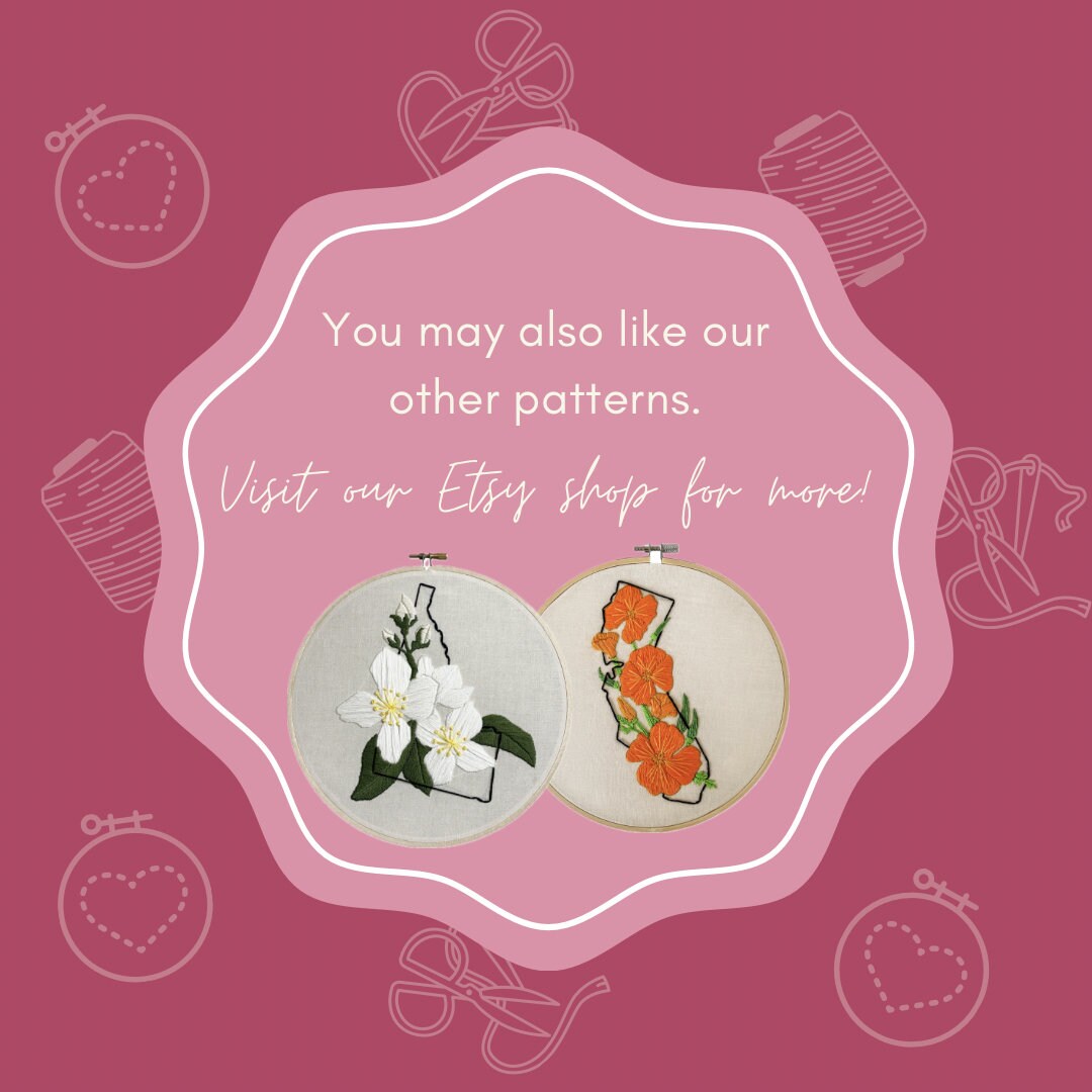 Arkansas State Flower Embroidery Pattern | Apple Blossom DIY Instant ...