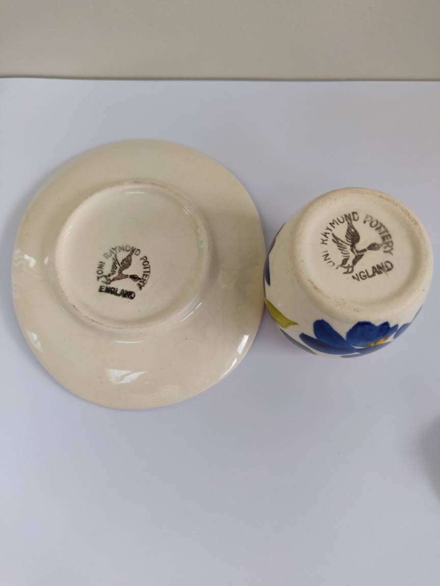 Vintage Toni Raymond Pottery 1960 Sauce Pot and Saucer Hand | Etsy