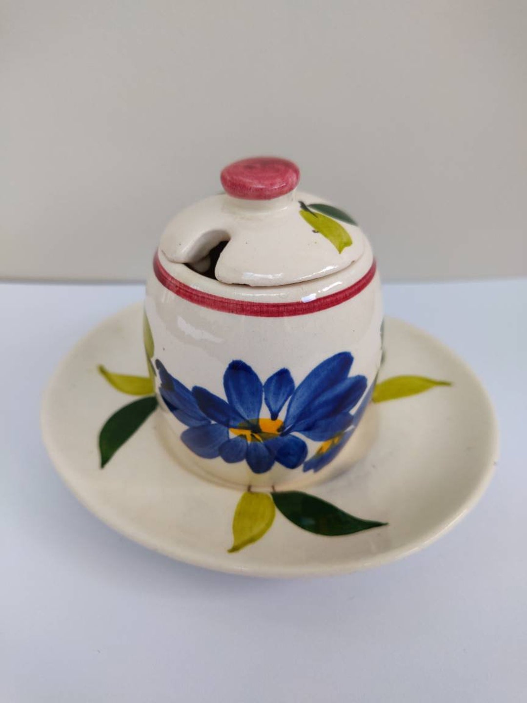 Vintage Toni Raymond Pottery 1960 Sauce Pot and Saucer Hand Painted - Etsy
