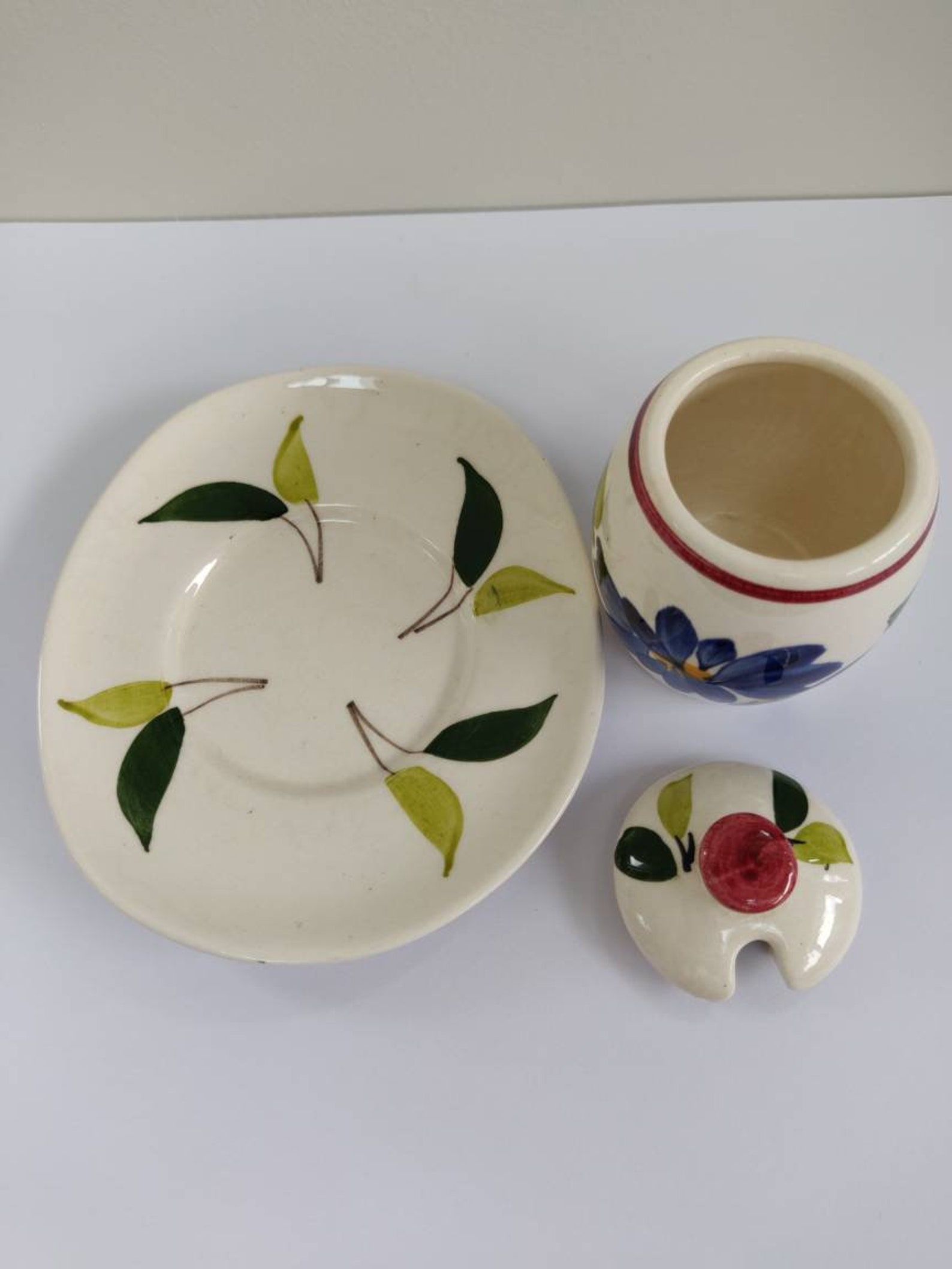 Vintage Toni Raymond Pottery 1960 Sauce Pot and Saucer Hand Painted - Etsy