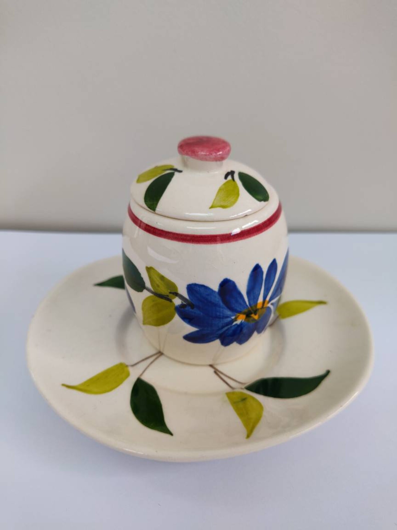 Vintage Toni Raymond Pottery 1960 Sauce Pot and Saucer Hand Painted - Etsy
