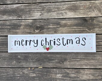 Merry Christmas Printable Sign - Etsy