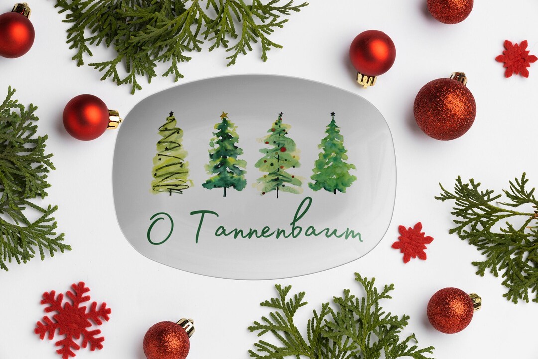 O Tannenbaum Christmas Serving Tray, German Kitchen, German Christmas ...