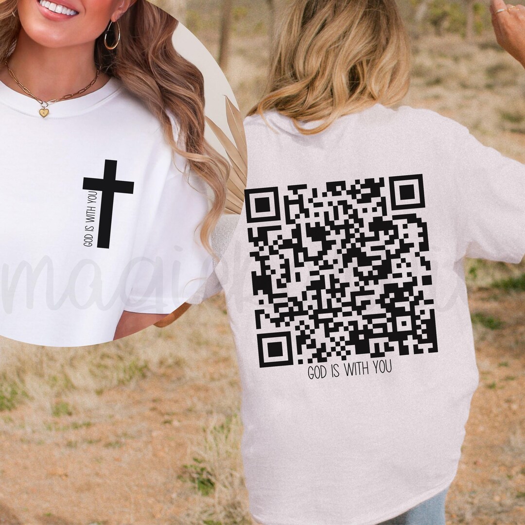 Bible Verse QR Code Shirt Christian QR Code Tshirt Isaiah 41:10 Bible ...