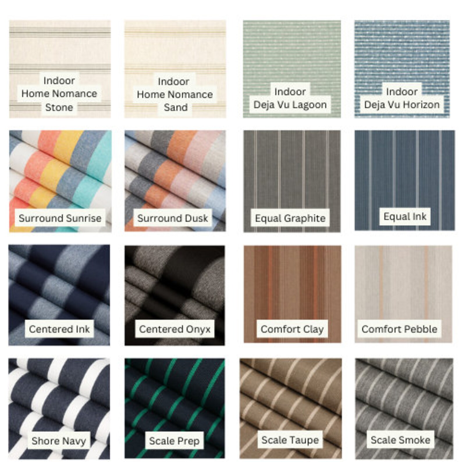 2" Striped, Custom-made Cushion, Handmade, Gift, Sunbrella, Décor ...