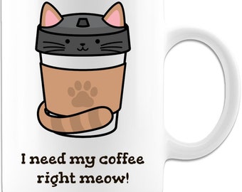 Coffee Right Meow | Etsy