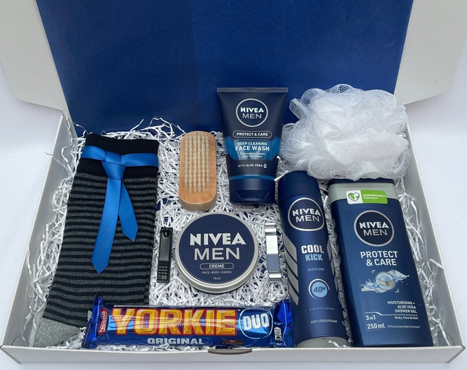 MEN'S Luxury Pamper Gift Box Grooming Gift Set Relaxation Gift for Men ...