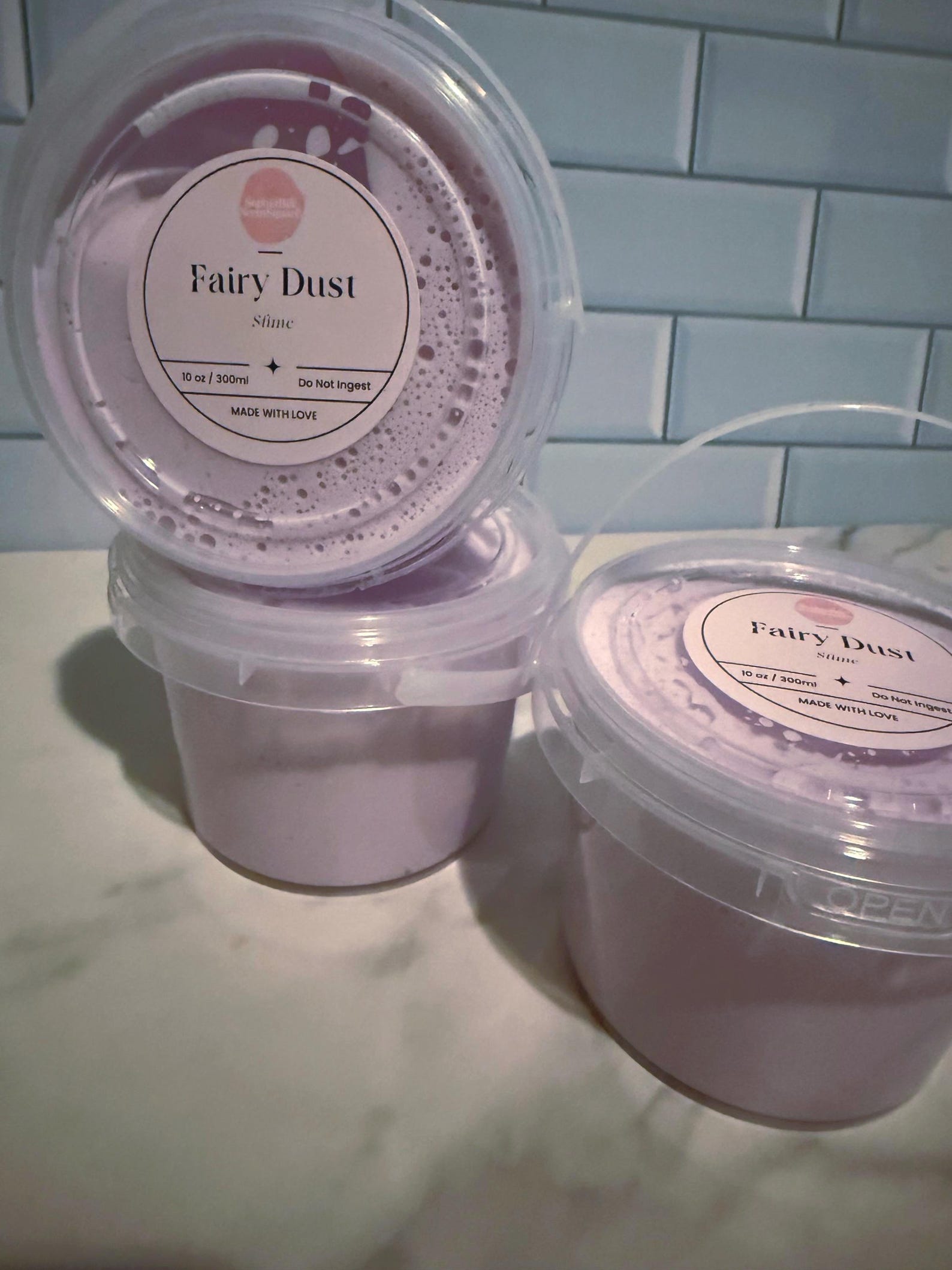 Fairy Dust Light Pink Slime | Smooth Glossy Slime | ASMR Sensory Play ...