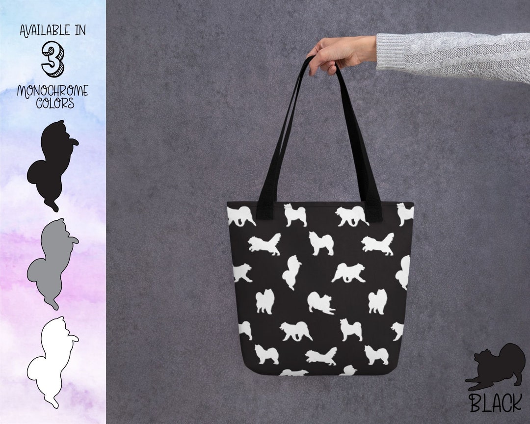 Samoyed Infinity Monochrome 15x15 Tote Bag, Beach Bag, School Bag ...