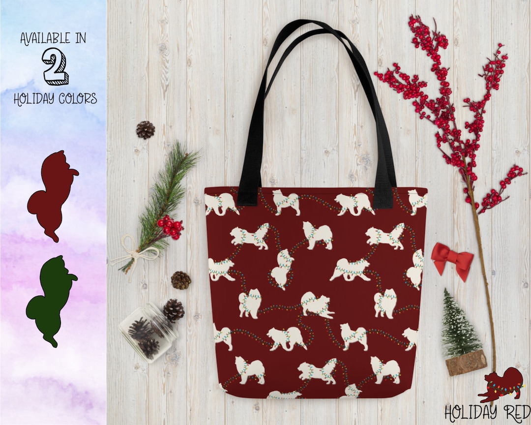 Samoyed Lights 15x15 Holiday Tote Bag, Gift Bag, School Bag - Florida ...