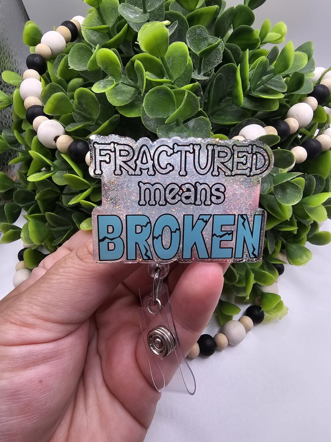 Fractured Means Broken Badge Reel | Ortho Badge Reel - Etsy
